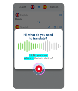 Translate voice - Translate +125 languages with your voice