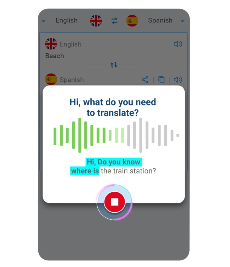 Translate voice - Translate +125 languages with your voice